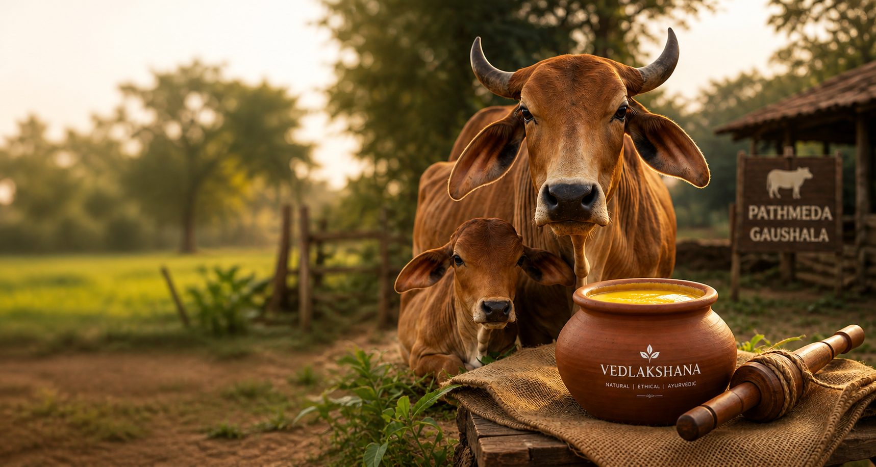 Vedlakshana Store | Authentic A2 Bilona Ghee from Pathmeda Gaushala