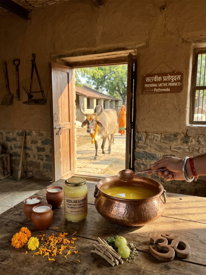 Vedlakshana Store | Authentic A2 Bilona Ghee from Pathmeda Gaushala